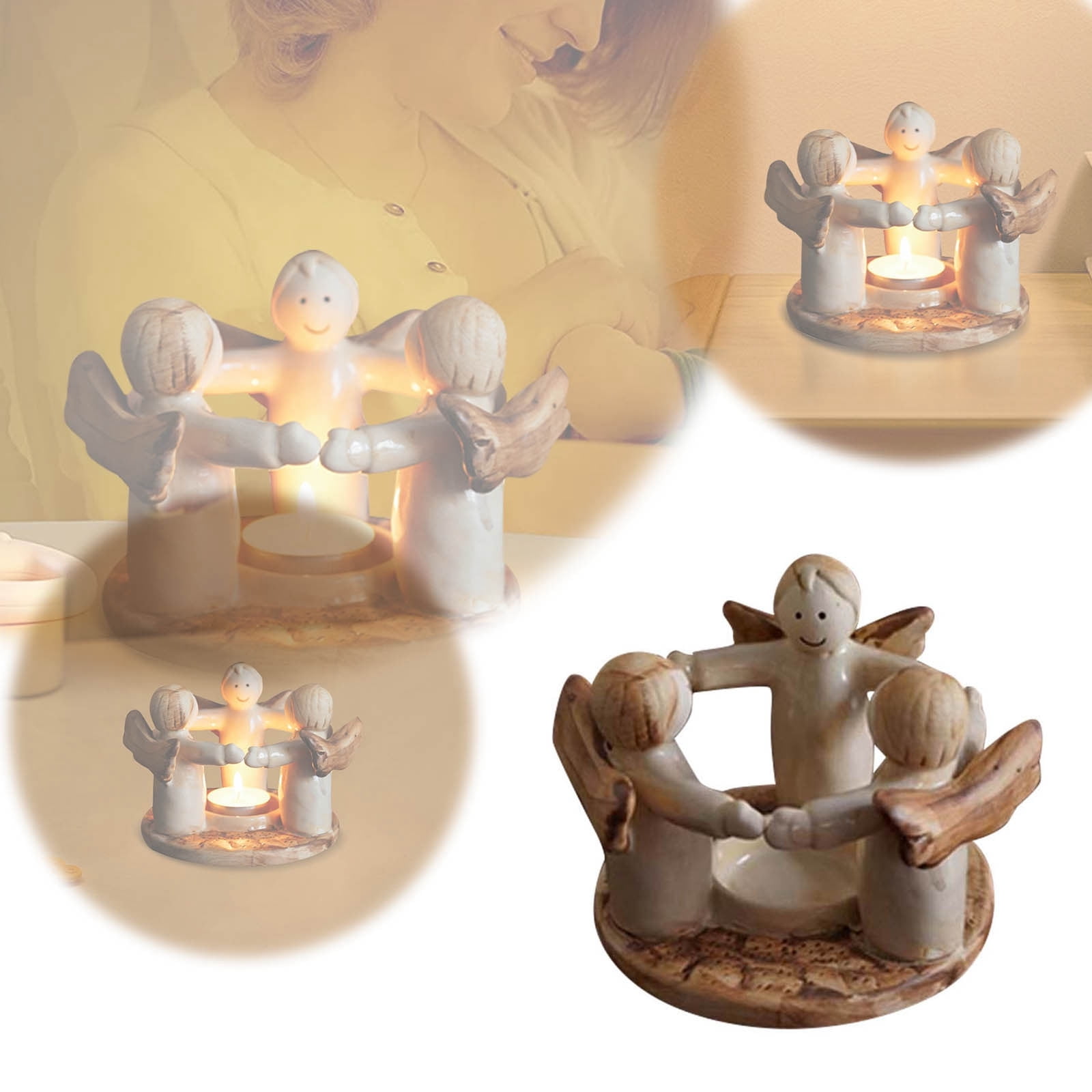 Super Cute Cartoon Angel Girl Candlestick Blessing Candlestick Light Up ...