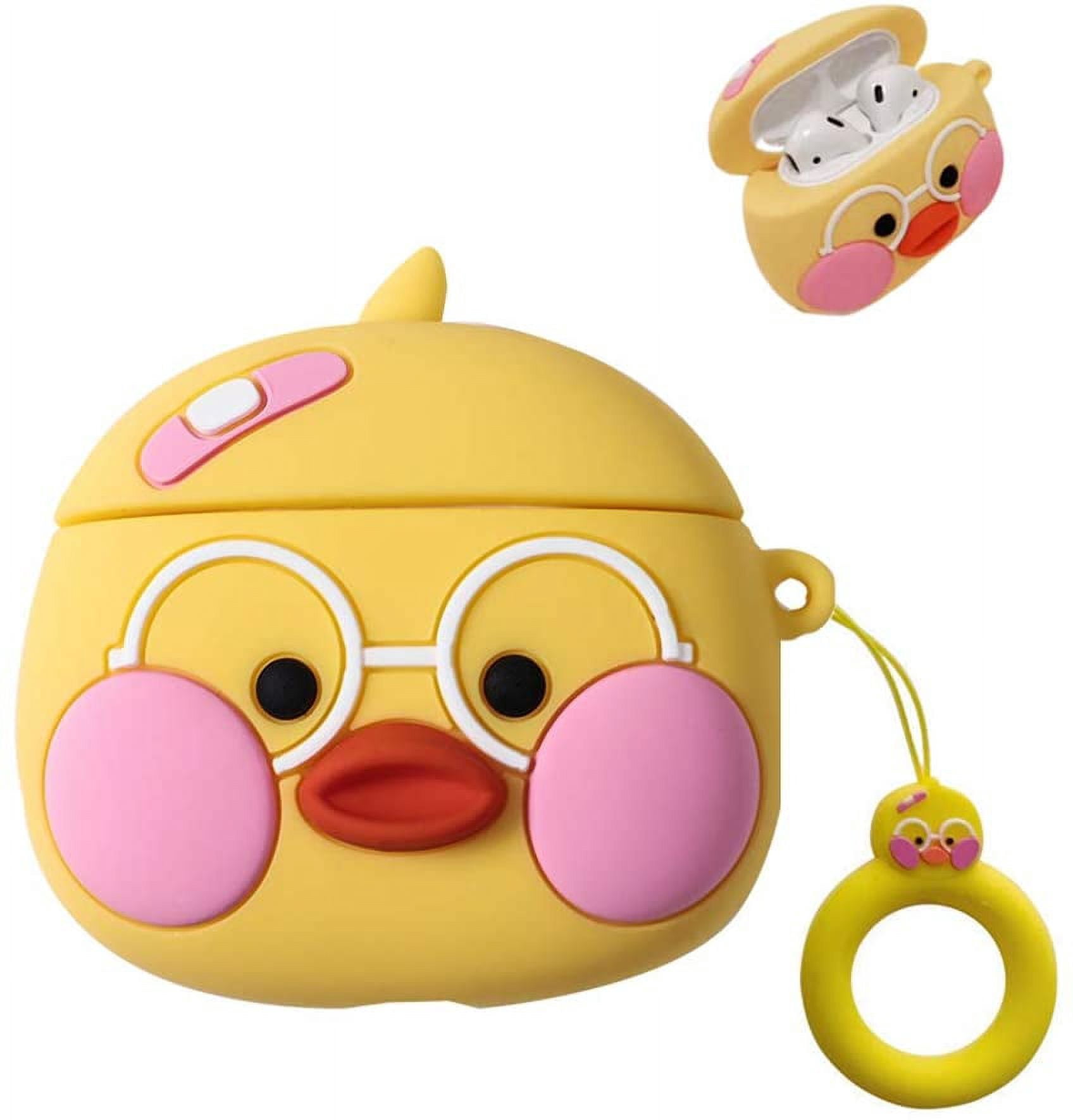 Super Cute Duck AirPods Pro Case, 3D Cartoon Soft Silicone Protective ...