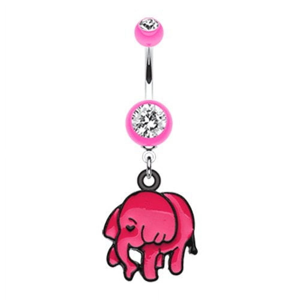 Super Cute Elephant Belly Button Ring - Walmart.com