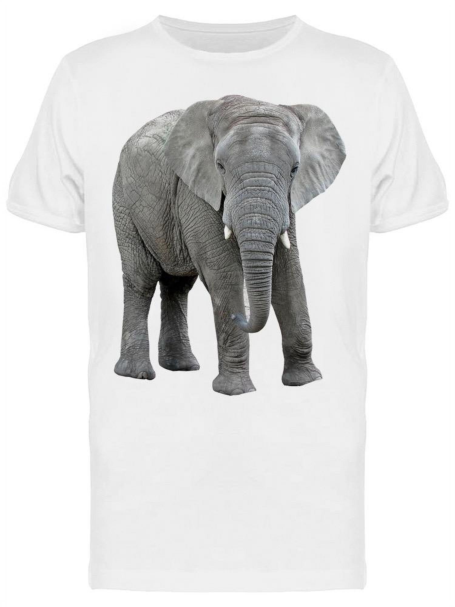 Super Cute Elephant T-Shirt Men -Image by Shutterstock, Male Large ...