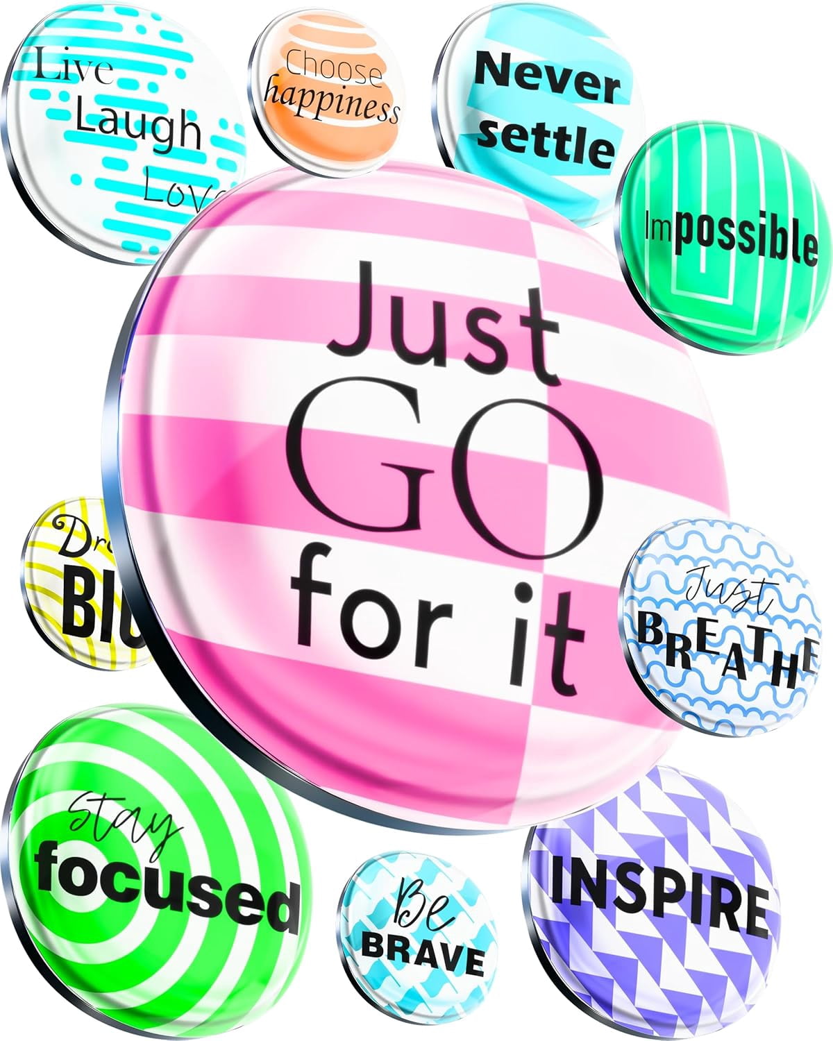 Super Cute Glass Magnets – Decorative Multipack Set with Strong Grip ...