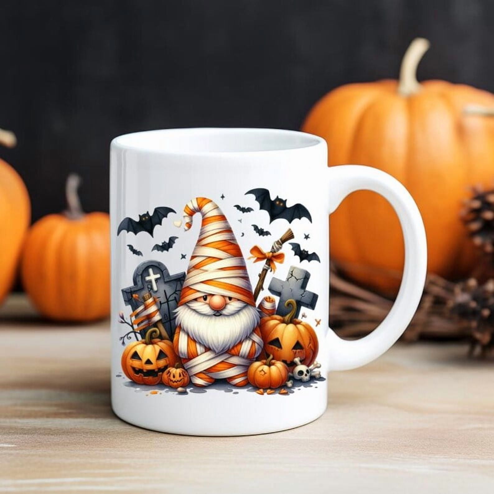 Super Cute Halloween Gnome Ceramic Mug, Halloween Coffee Cup, Trick or ...