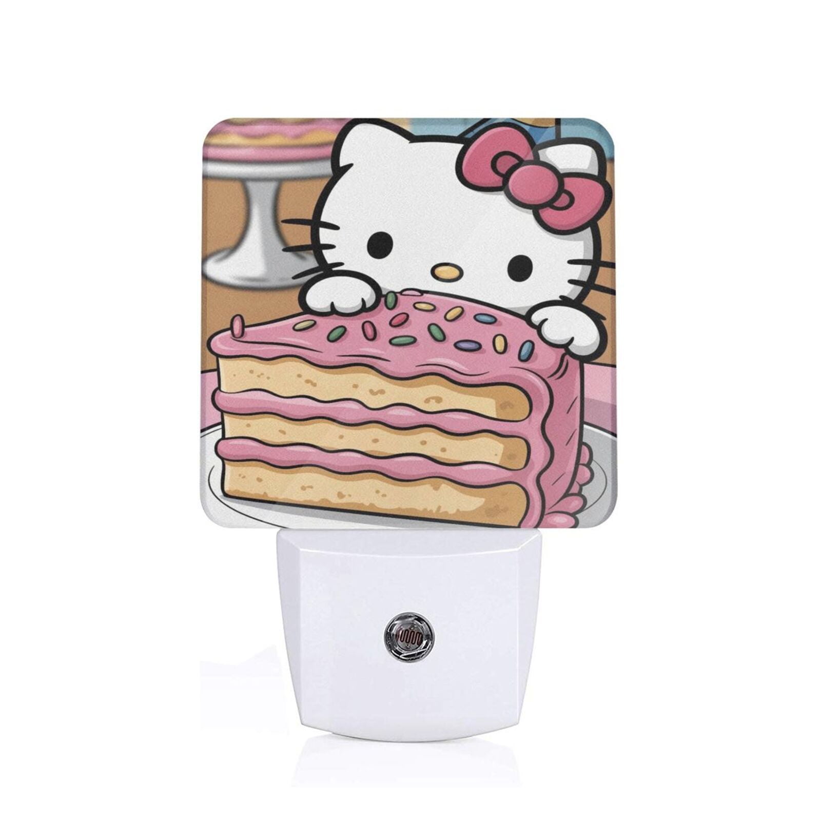 Super Cute Hello-Kitty Happy Birthday LED Night Lights Plug Into Wall,1 ...