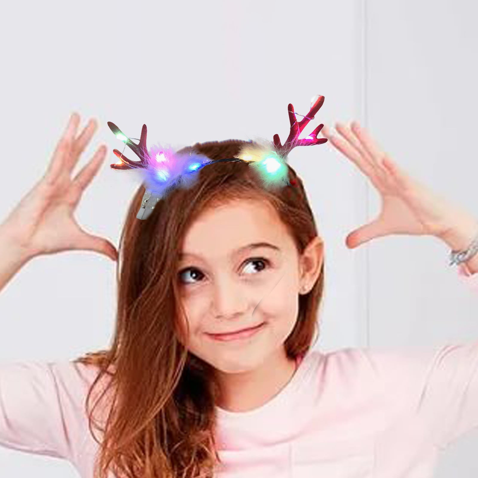 Super Cute Light up Deer horn Headband LED Christmas Headband Glowing ...