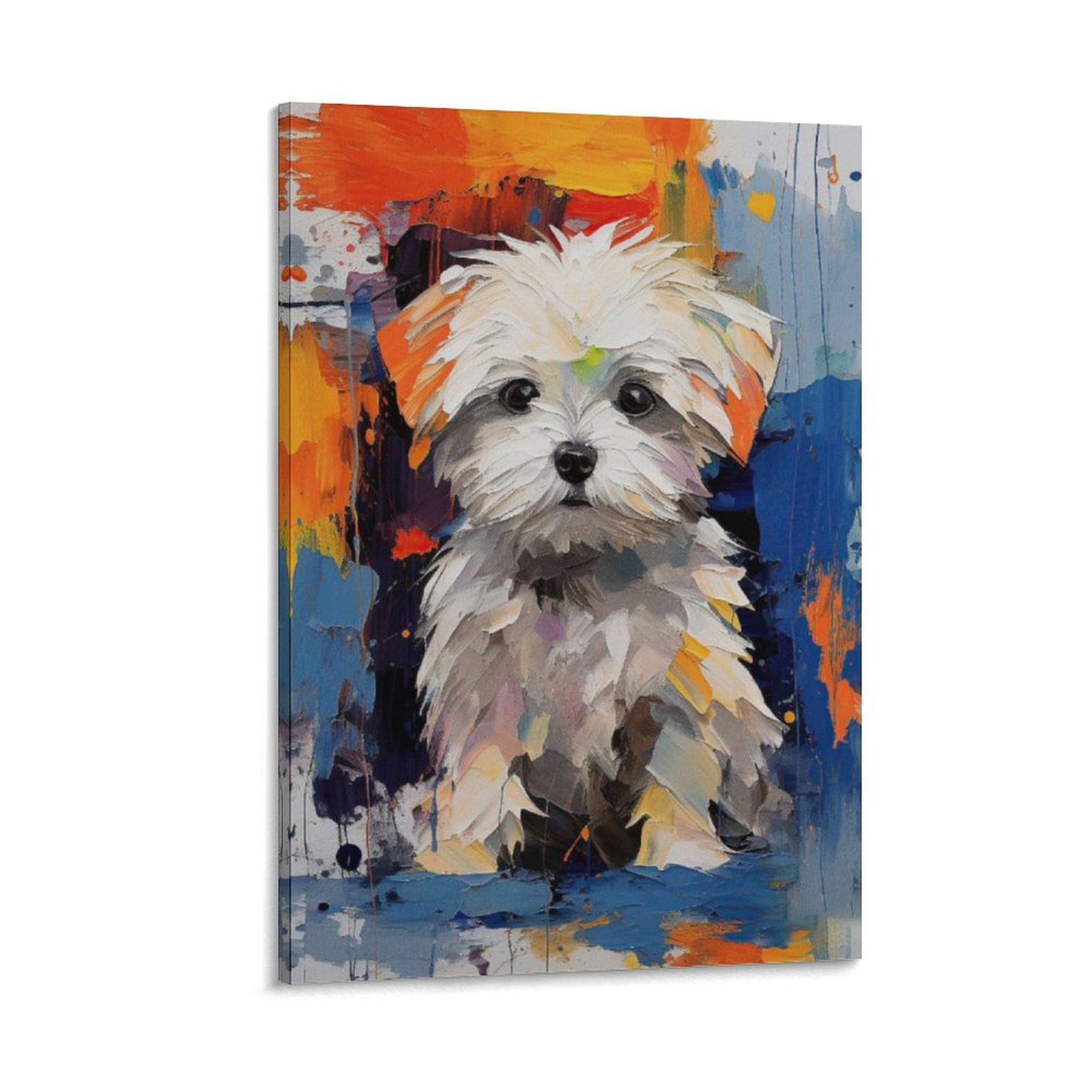 Super Cute Maltese Dog Puppy Art Posters Art Print Wall Photo Paint ...