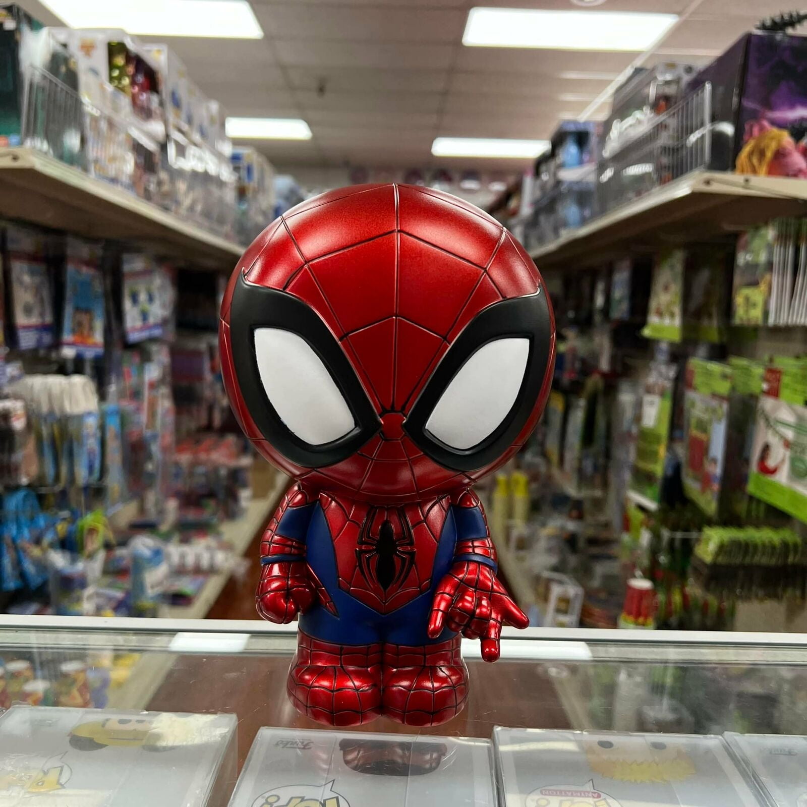 Super Cute Spiderman Figural Bank (METALLIC) Bust Coin Bank Great Gift ...