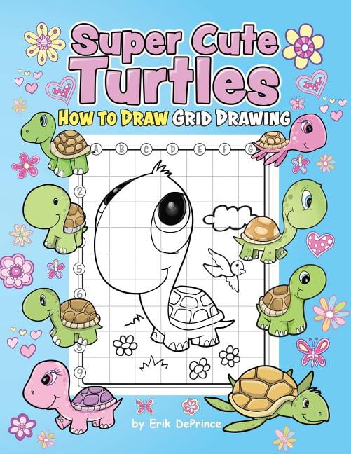 Super Cute Turtles How to Draw Grid Drawing - Walmart.com