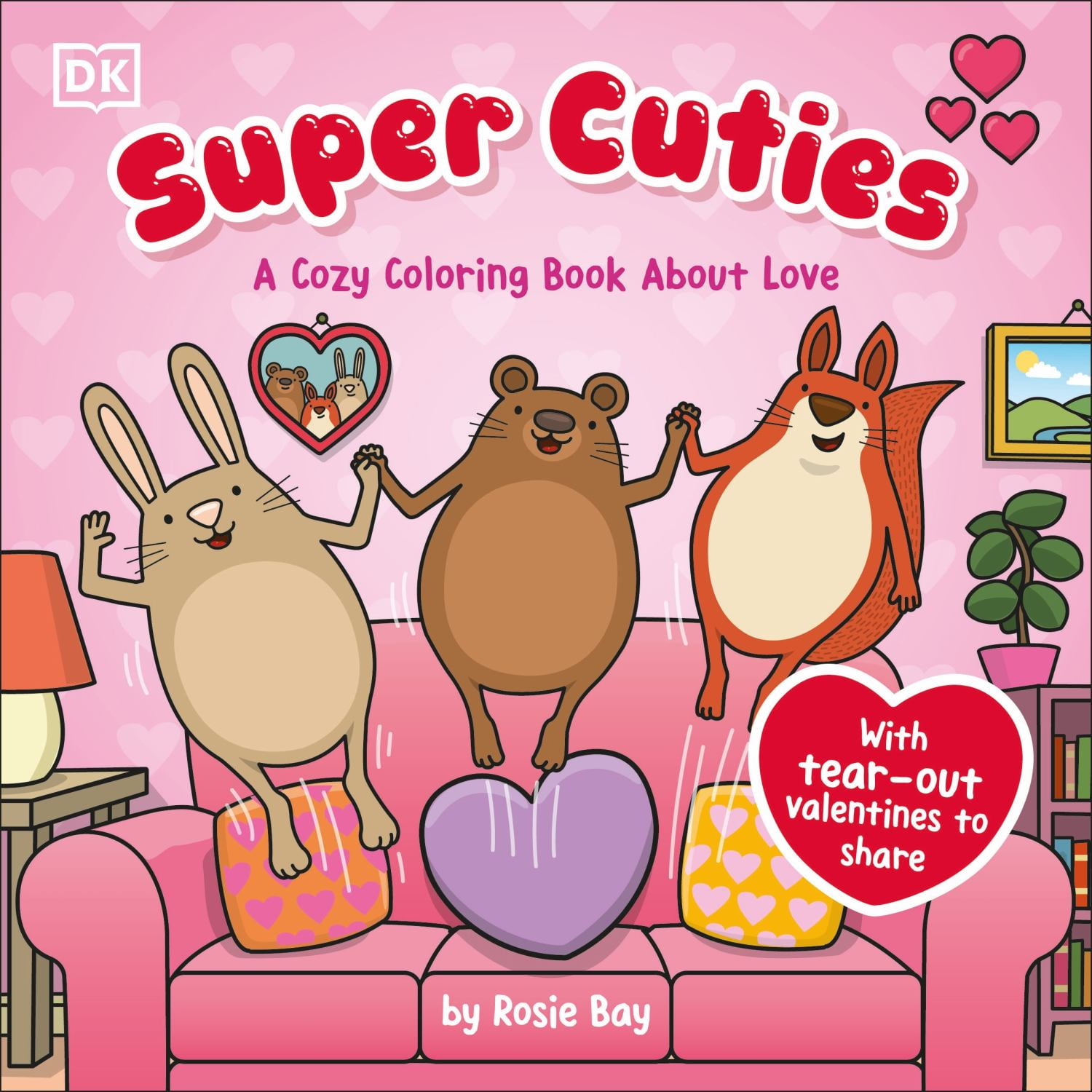 Super Cuties: a Cozy Coloring Book about Love: With Tear-Out Valentines ...