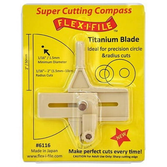 Super Cutting Compass w/Titanium Blade for Precision Circle & Radius ...