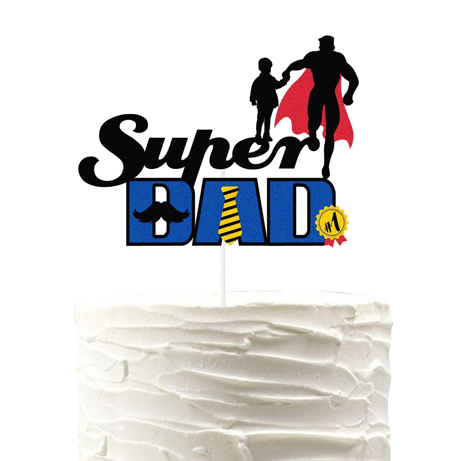 Super DAD Cake Topper,Men Funny Birthday RST1 Cake Toppers,Father Birthday Cake Decorations for ...