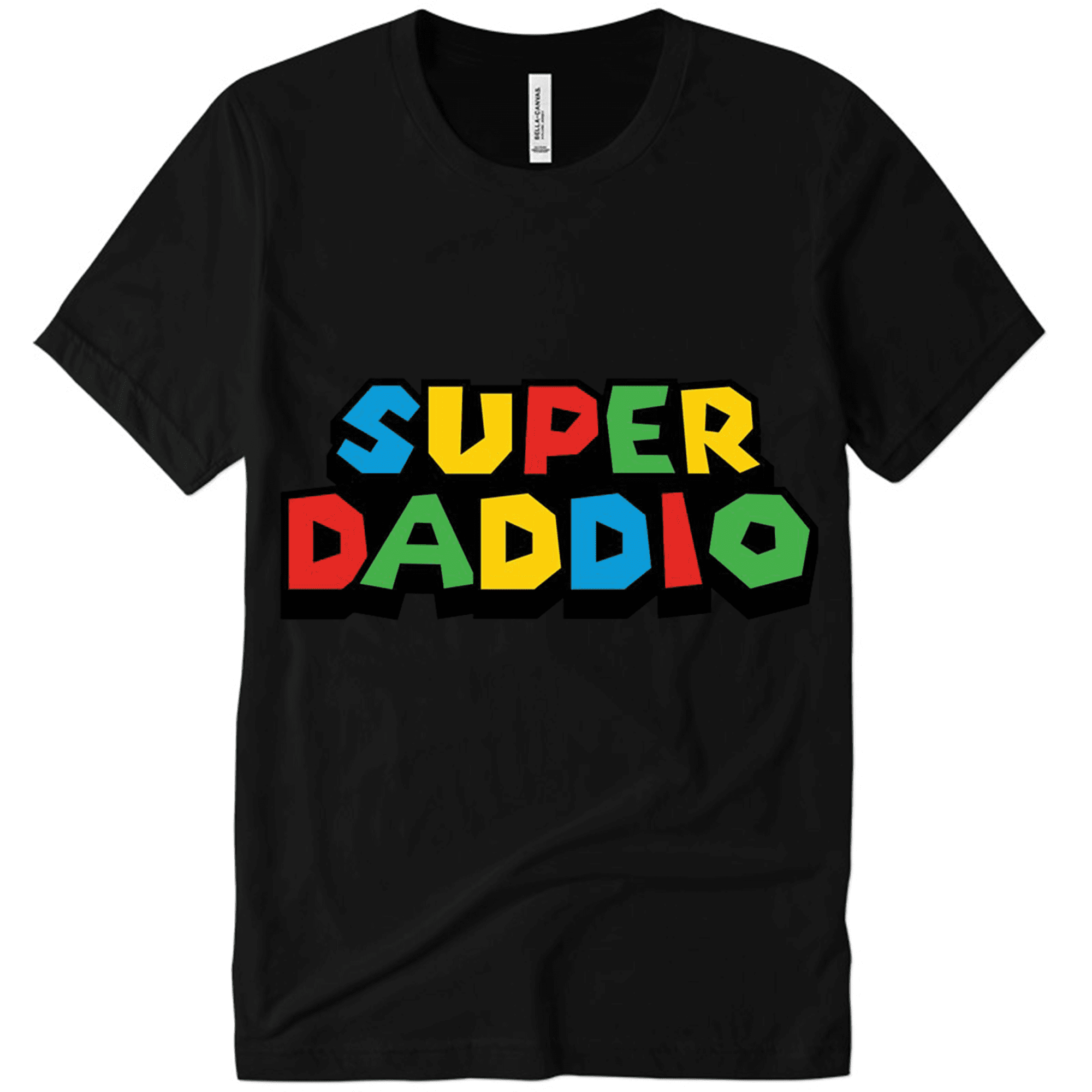 Super Dad Daddio DADDY FATHER Mario Funny Graphic T-shirt - Walmart.com