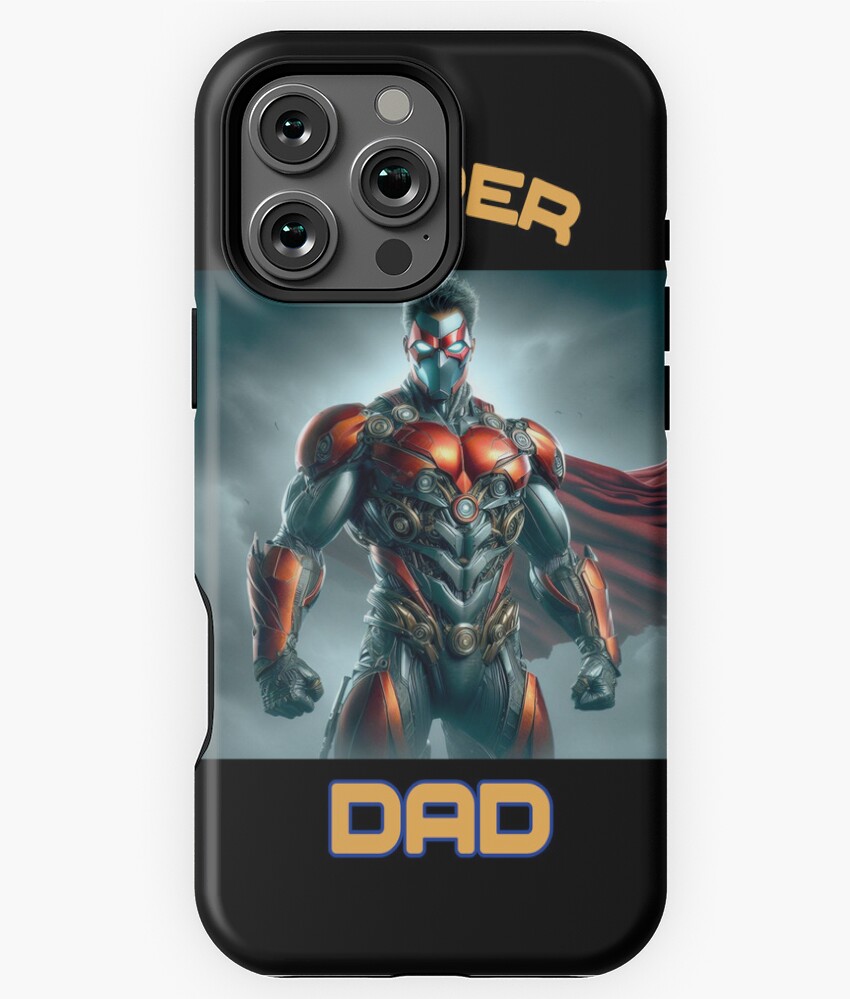 Super Dad Father's Day Hero Phone Case for iPhone 16 15 14 13 12 11 Pro ...