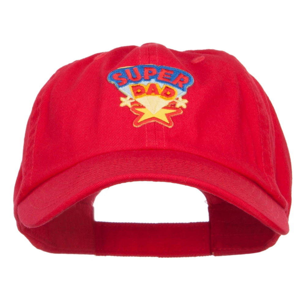 Super Dad Stars Patched Pet Spun Cap - Red OSFM - Walmart.com