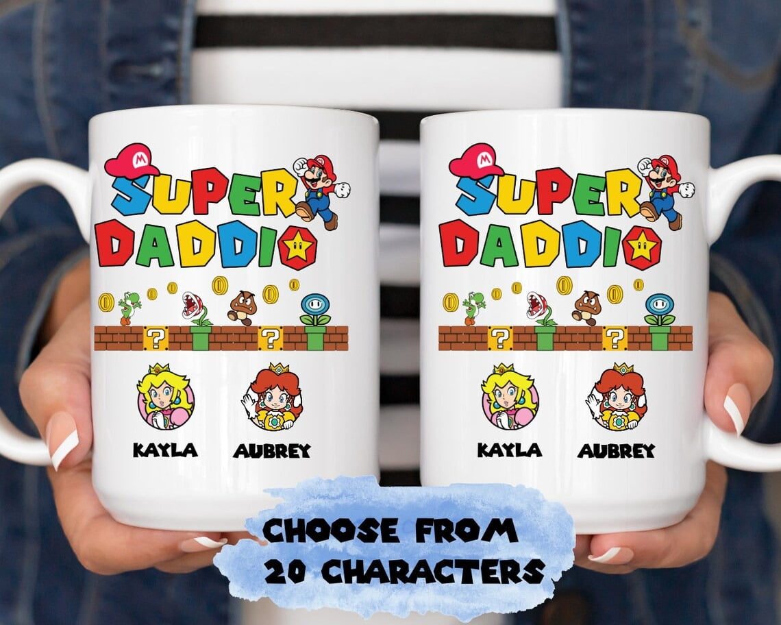 Super Daddio Personalized Mug, Fathers Day Mug, Super Dad Coffee Cup, Best Daddy Ever, Beer Mug ...