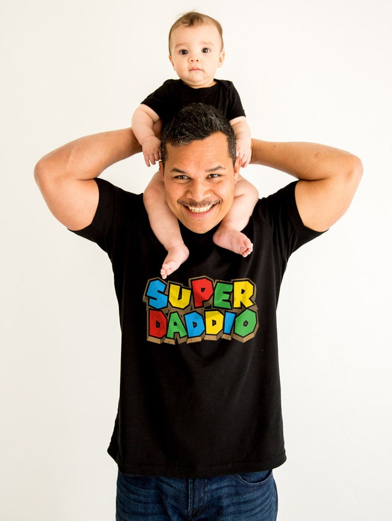 Super Daddio Shirt - Super Dadio T-Shirt - Gamer Dad Shirt - Super ...