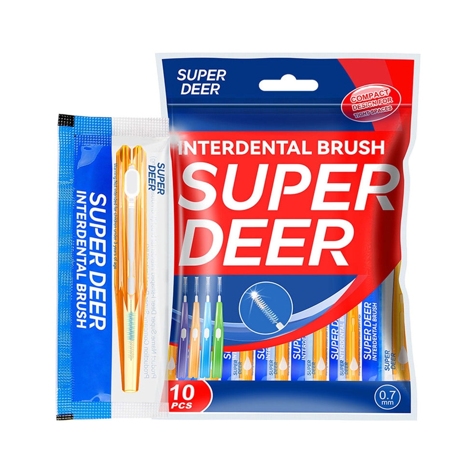 Unbranding FreshPick Adult Interdental Brushes, 0.7mm, 30 Count ...