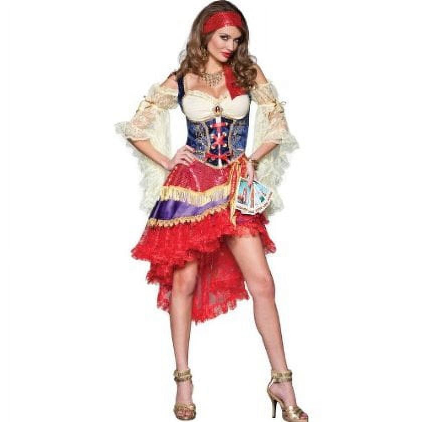 Super Deluxe Good Fortune Gypsy Adult Costume - Walmart.com