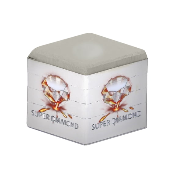 Super Diamond Pool cue Billiard Chalk - Grey - White Box - One piece ...