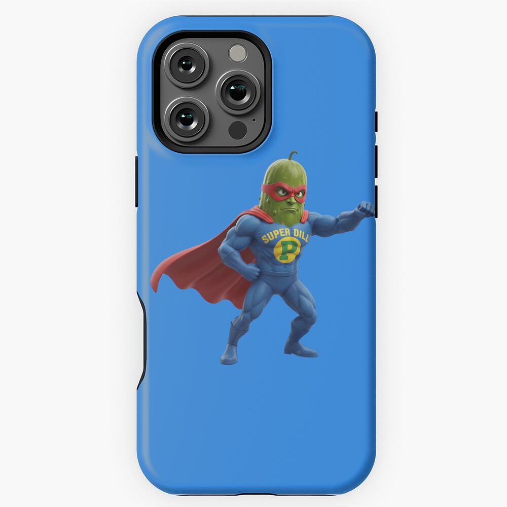 Super Dill Pickle Hero Brine City Funny Comic Style iPhone Case 17 to ...