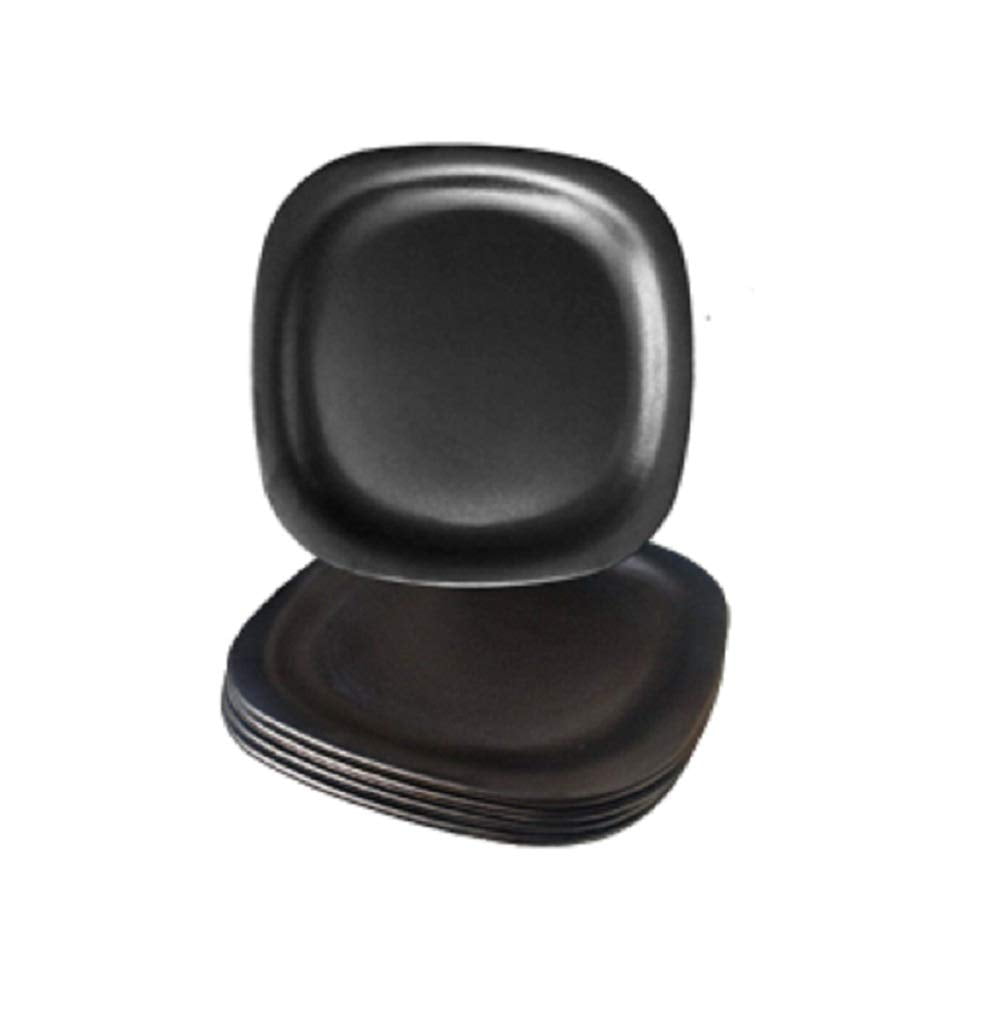 Super Dine Serving Melamine Dinner Plates Set of 6Black - Walmart.com