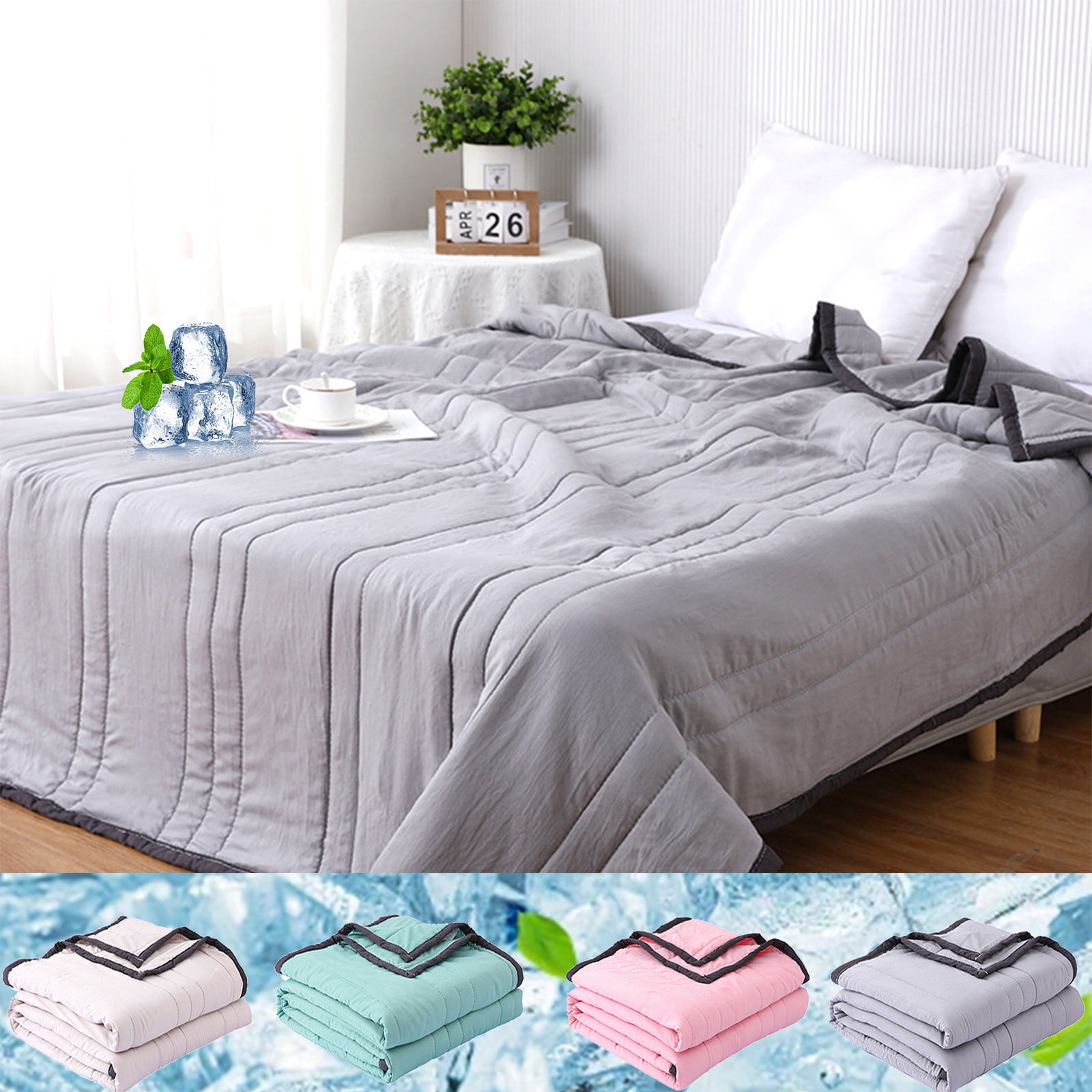 Super Discount, Washed Cotton Summer Quilt, Solid Color Air Conditioning Quilt, Washable Summer ...