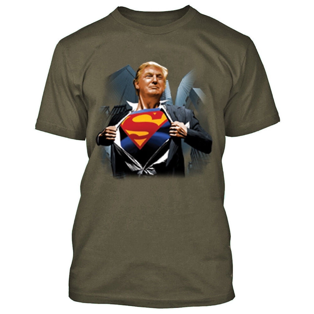 Super Donald Trump Man Print Tshirt Make America Great Mens Tee Color ...