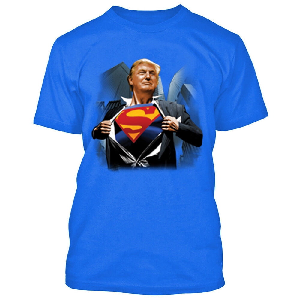Super Donald Trump Man Print Tshirt Make America Great Mens Tee Color ...
