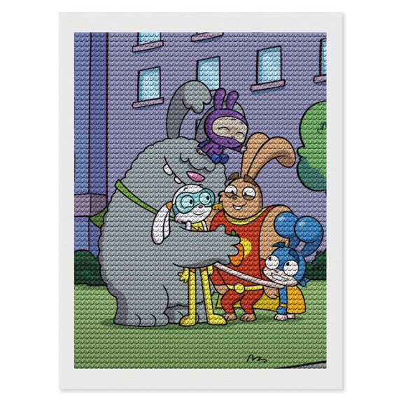 Super Duper Bunny League Diamond Art Kits, 5D Diamond Art for Home Wall ...