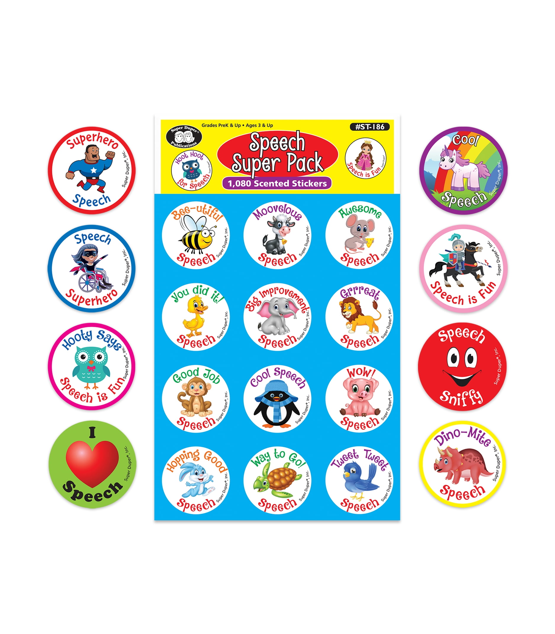 Super Duper Publications | 1,080 Scented Stickers Speech Super Pack ...