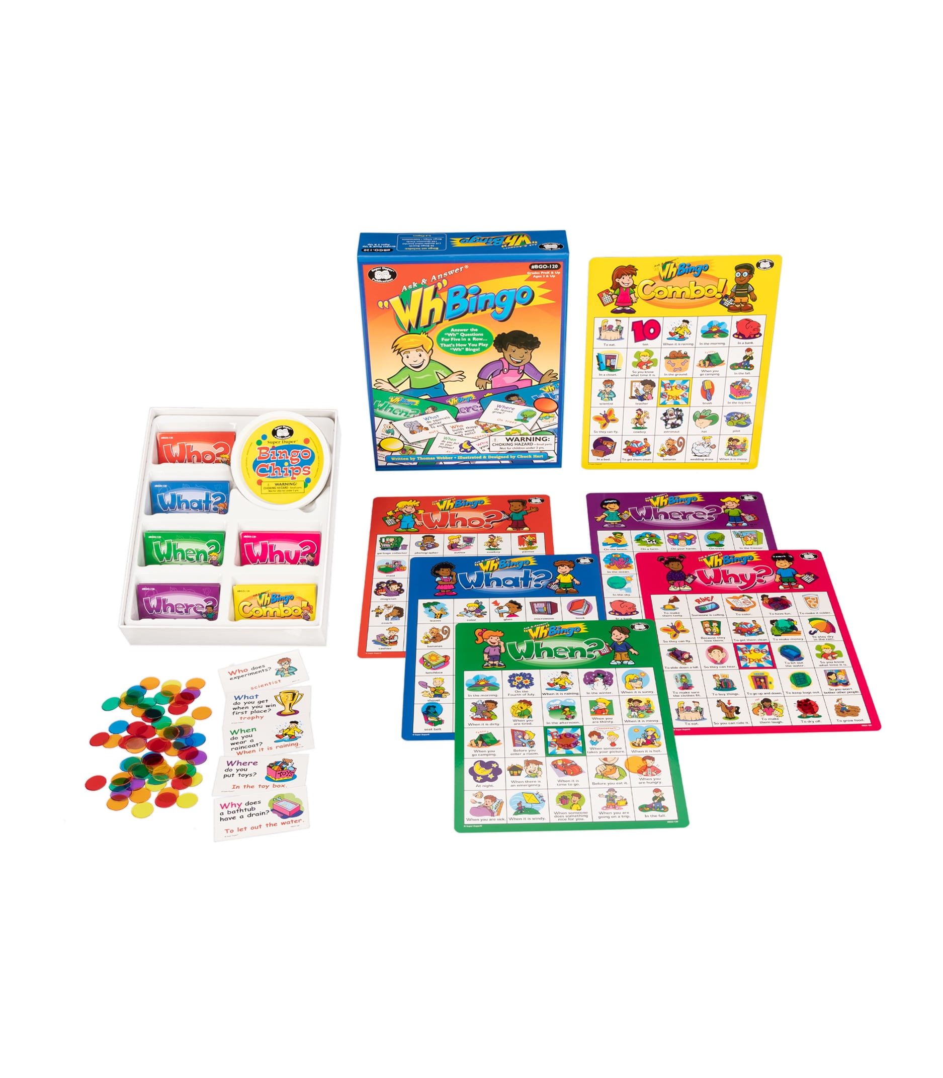 Super Duper Publications | Ask & Answer Wh Bingo Board Game ...