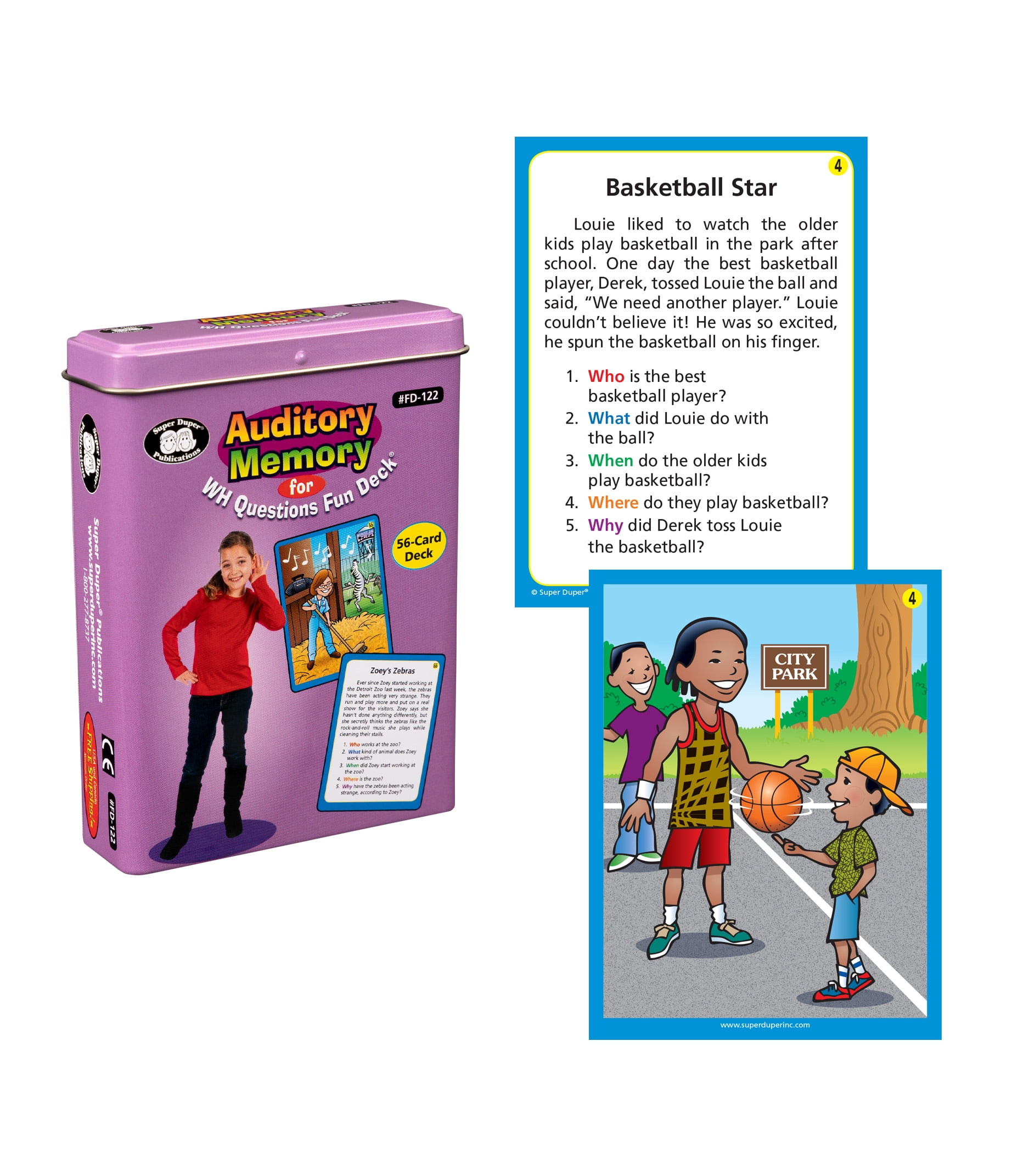Super Duper Publications | Auditory Memory for WH Questions Fun Deck ...