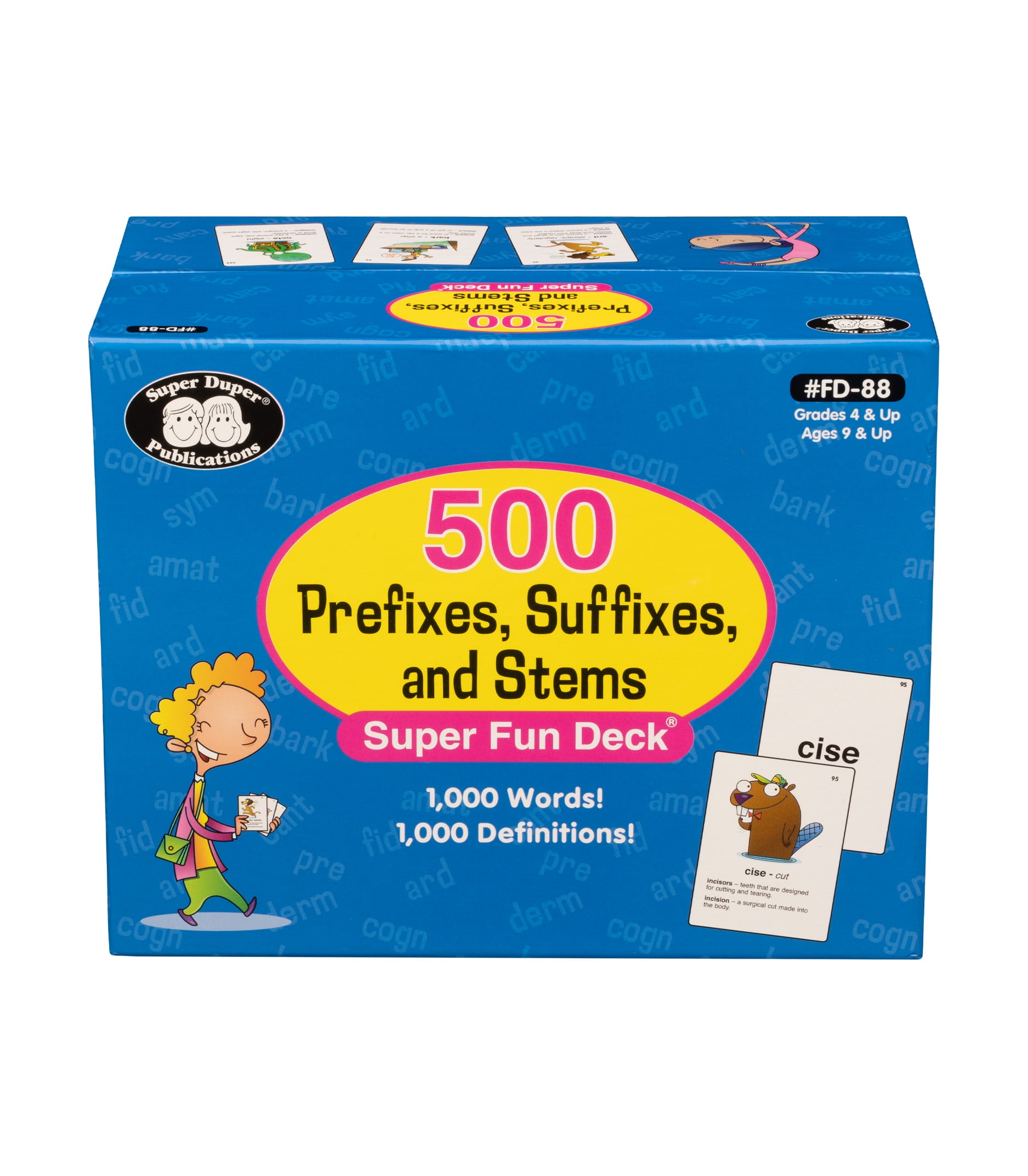 Super Duper Publications Flash Cards, 500 Prefixes Suffixes and Stems ...