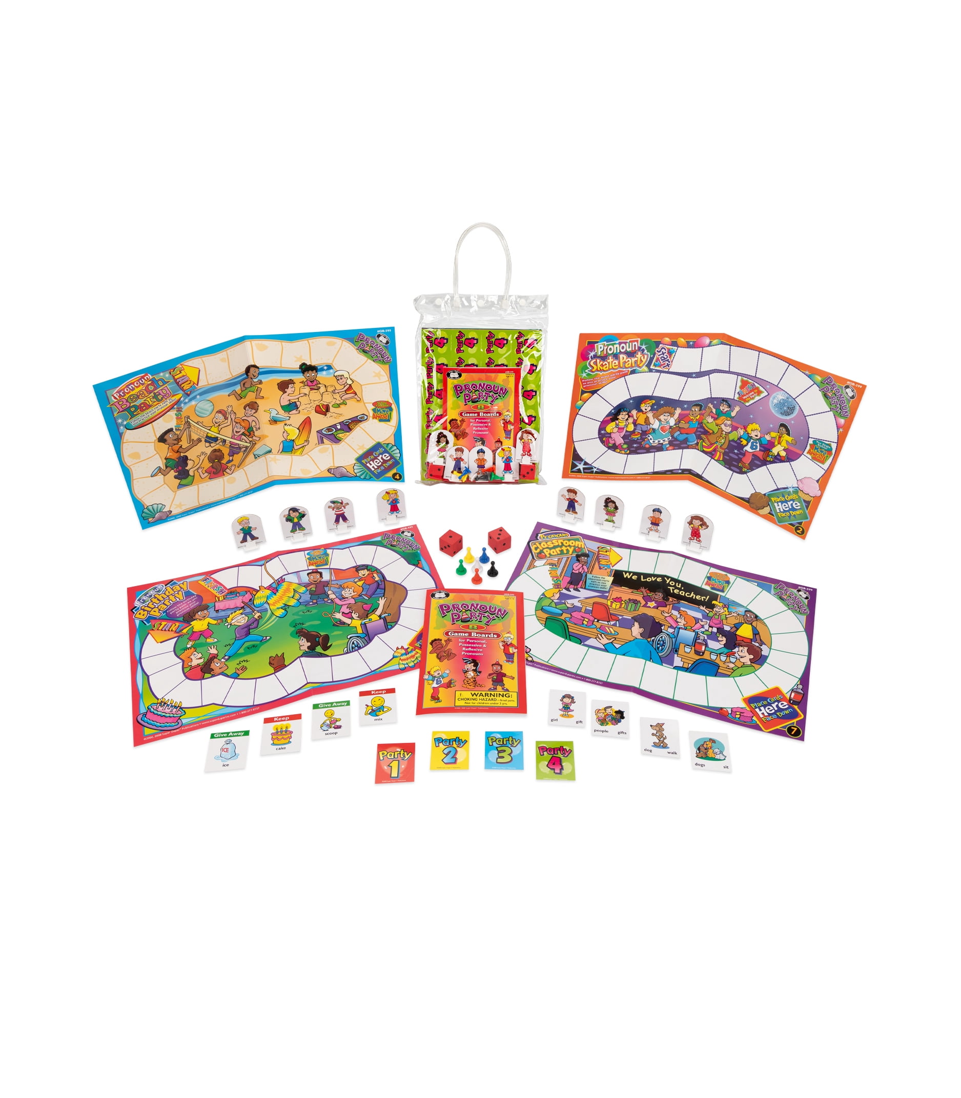 Super Duper Publications | Pronoun Party® Laminated, Grammar Games ...