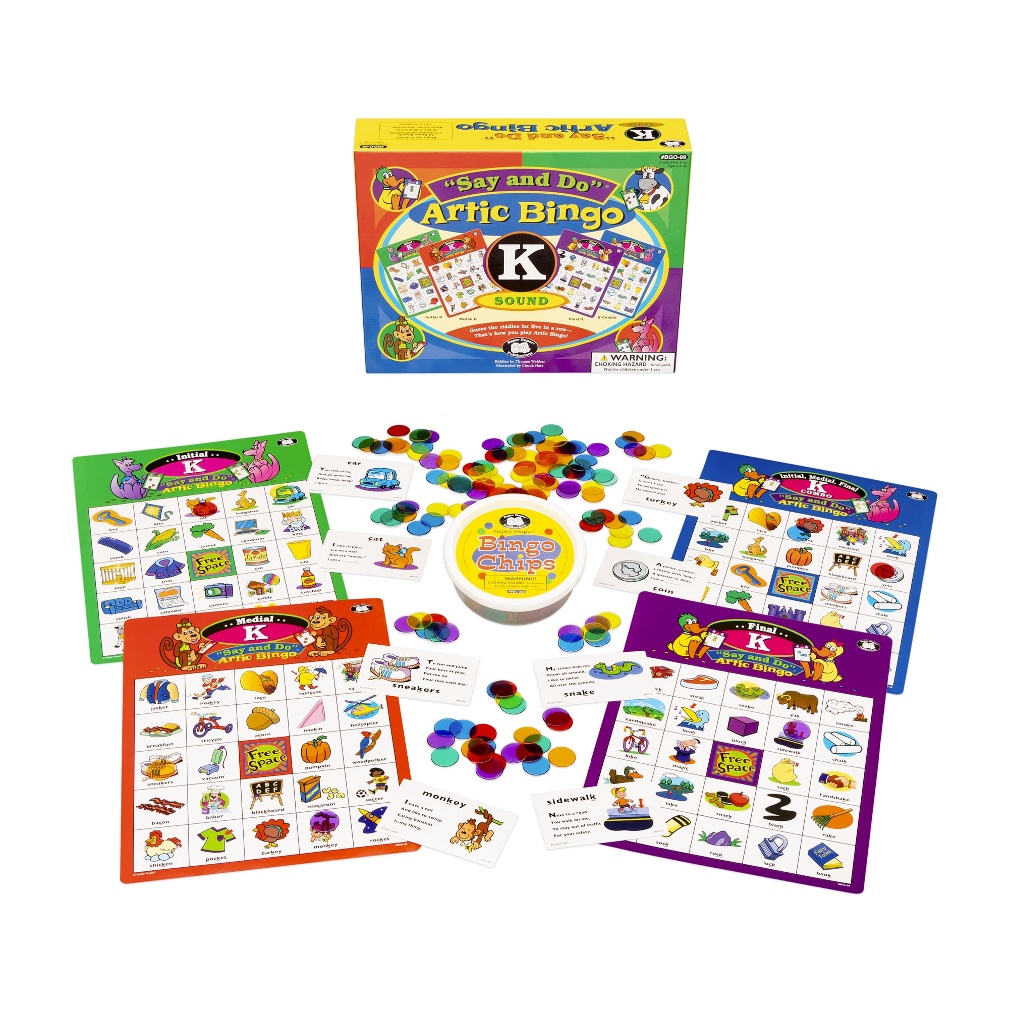 Super Duper Publications | Say and Do Artic Bingo Sound Game Letter “K ...