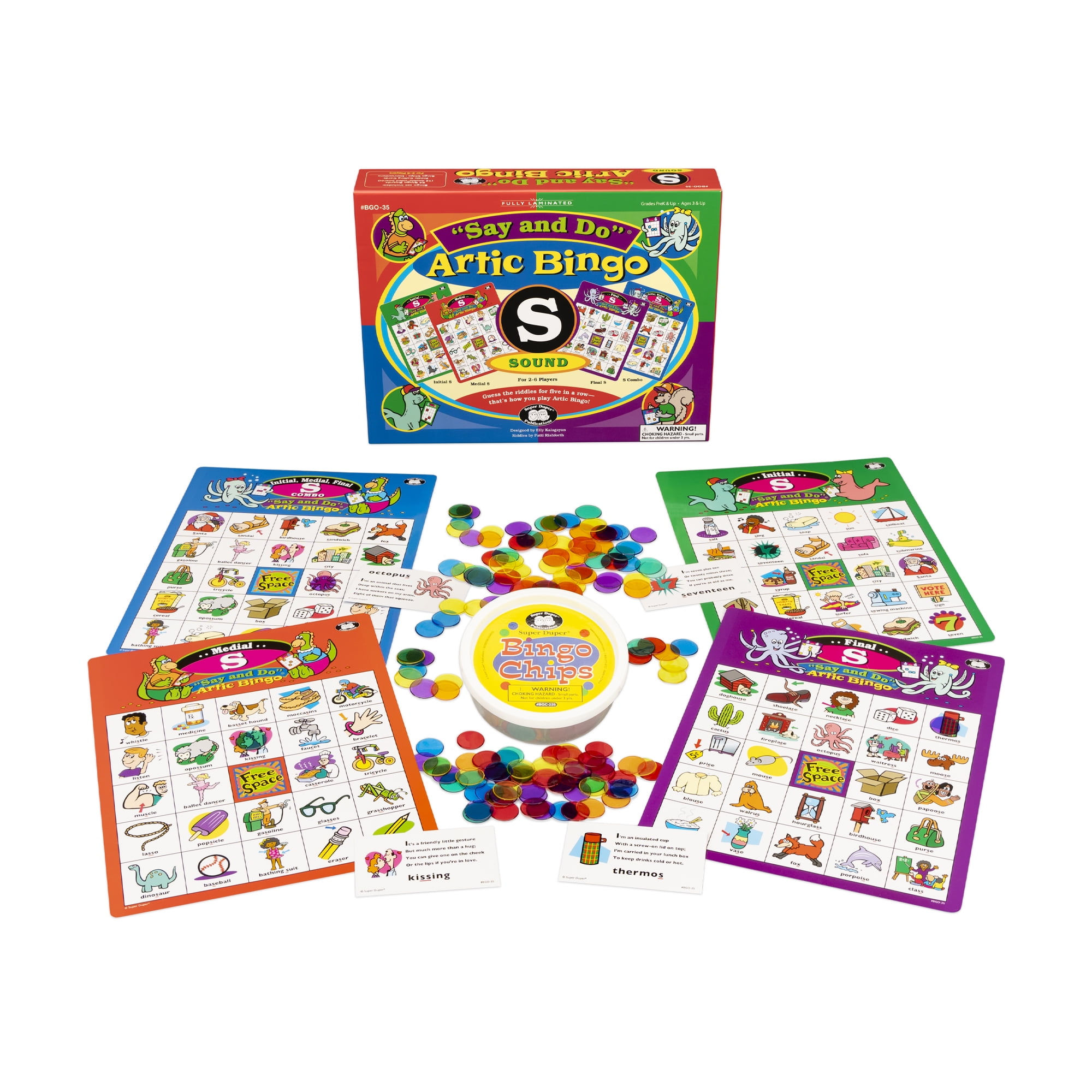 Super Duper Publications | Say and Do Artic Bingo Sound Game Letter “S ...