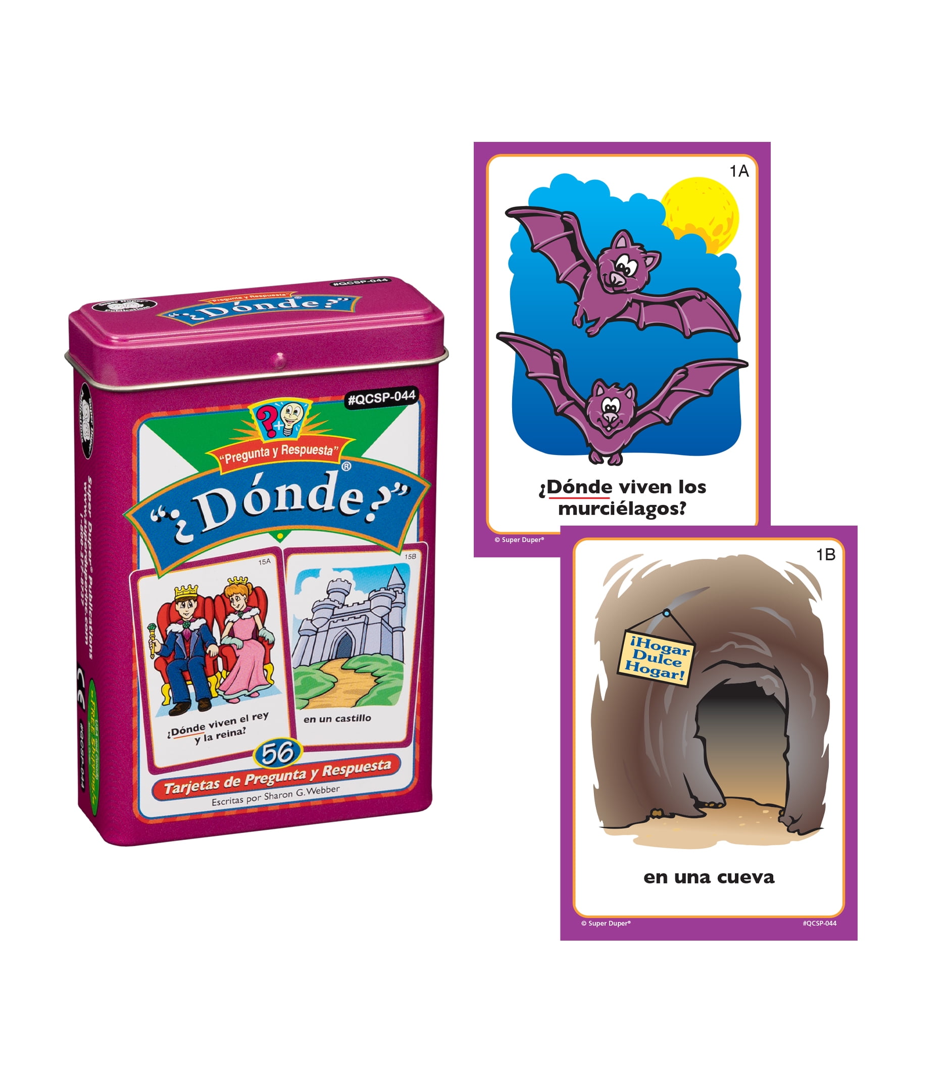 Super Duper Spanish Donde Cards QCSP044 - Walmart.com