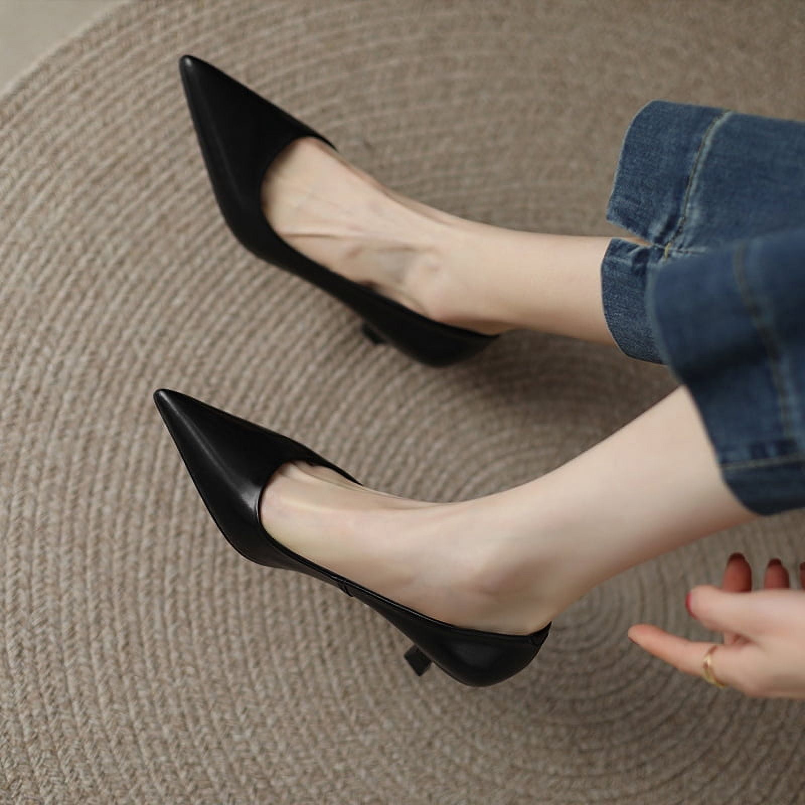 HHH Super Easy to Wear! New Minimalist Low-Cut Stiletto Heel Pumps ...