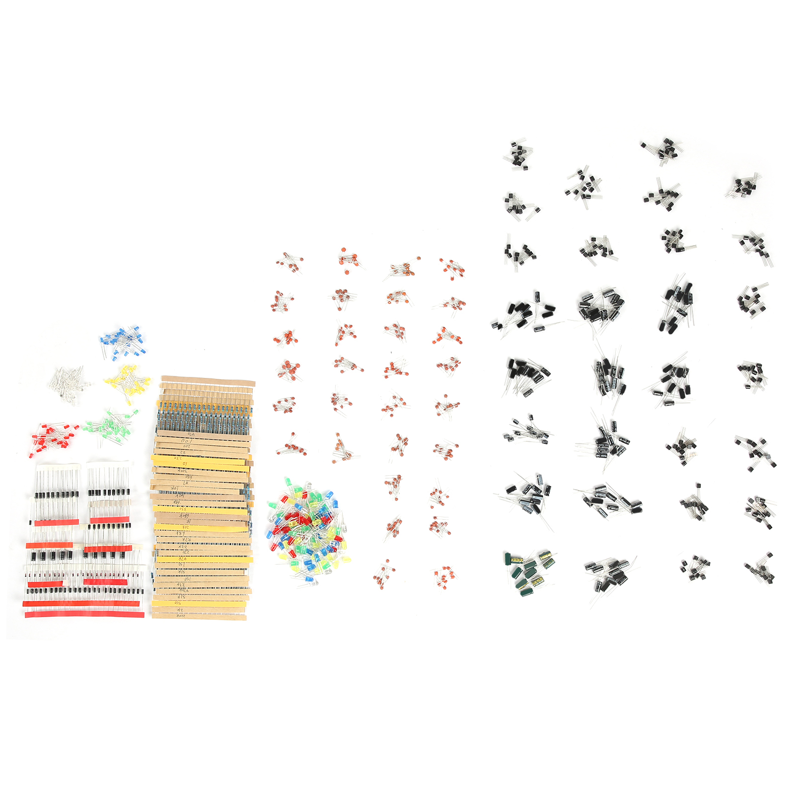 Super Electronic Component Kit,7-Value Set with Resistors, Diodes ...