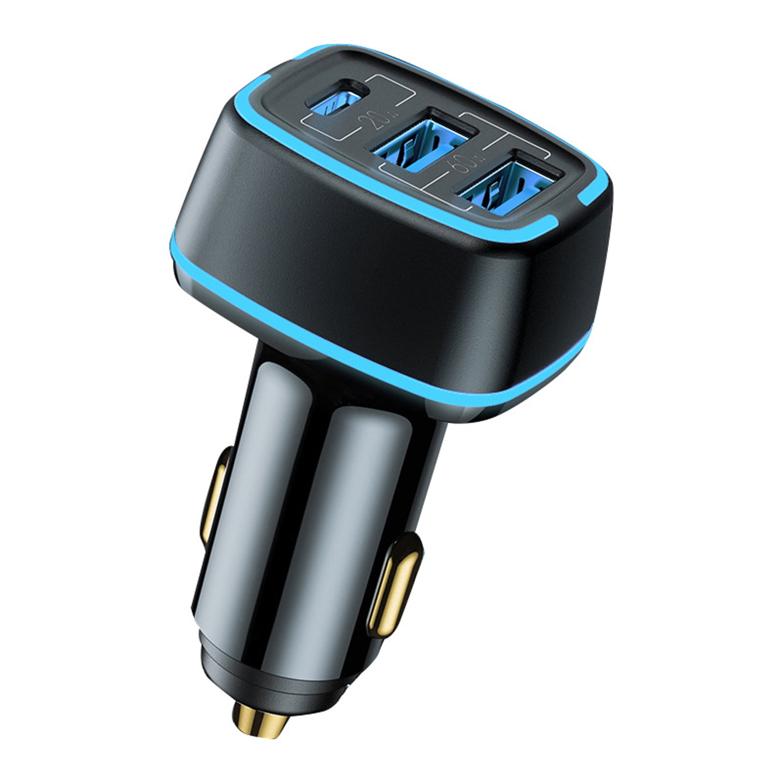 Super Fast Car 2 USB Port Type-C Fast Charging Socket Adapter for ...
