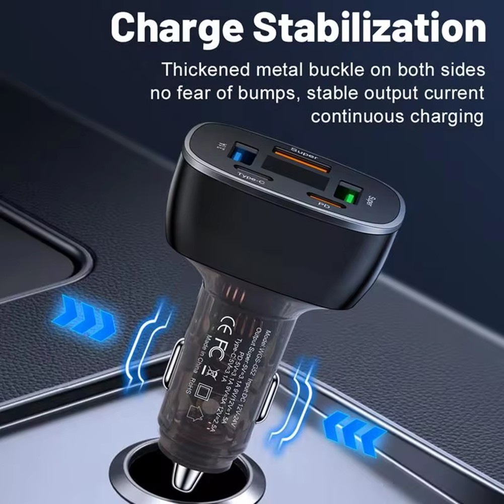 Super Fast Car Charger 120W Output Power High-Quality Fireproof ...