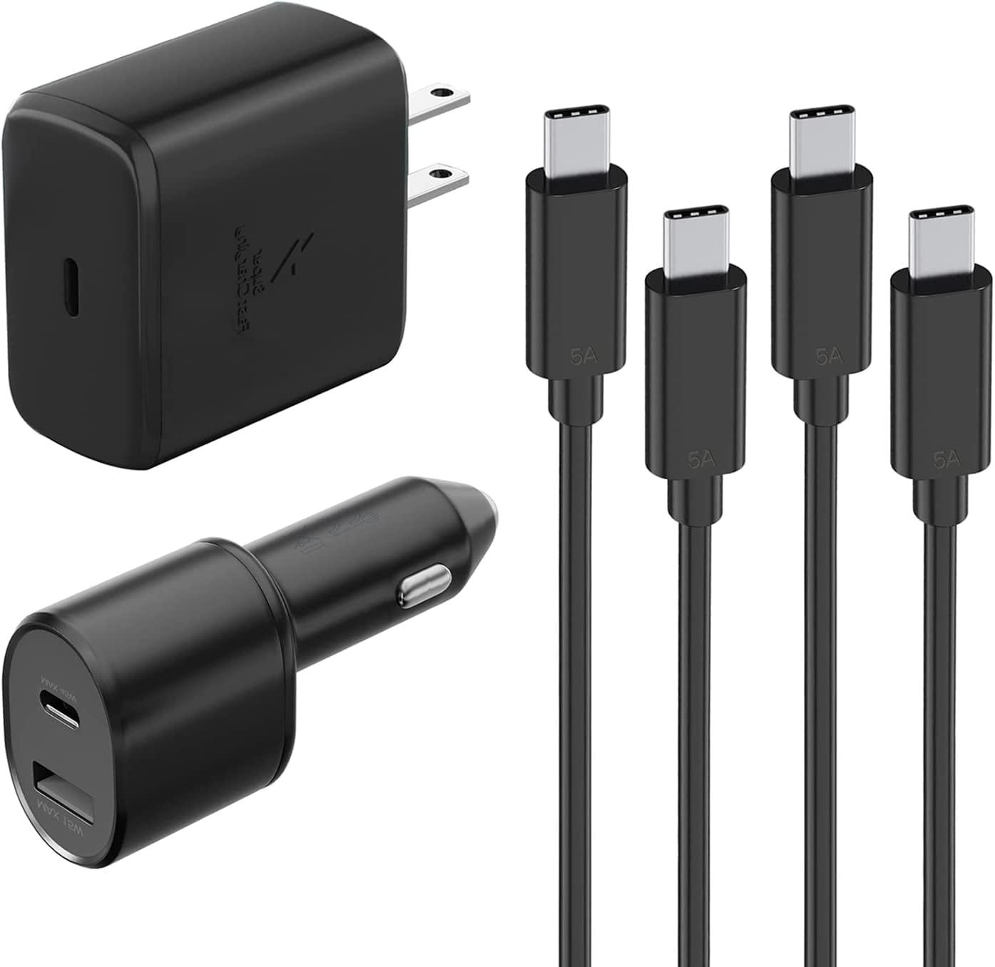 Super Fast Charger 2.0 Kit,45W PD USB C Wall/Car Charger for BLU F91 ...