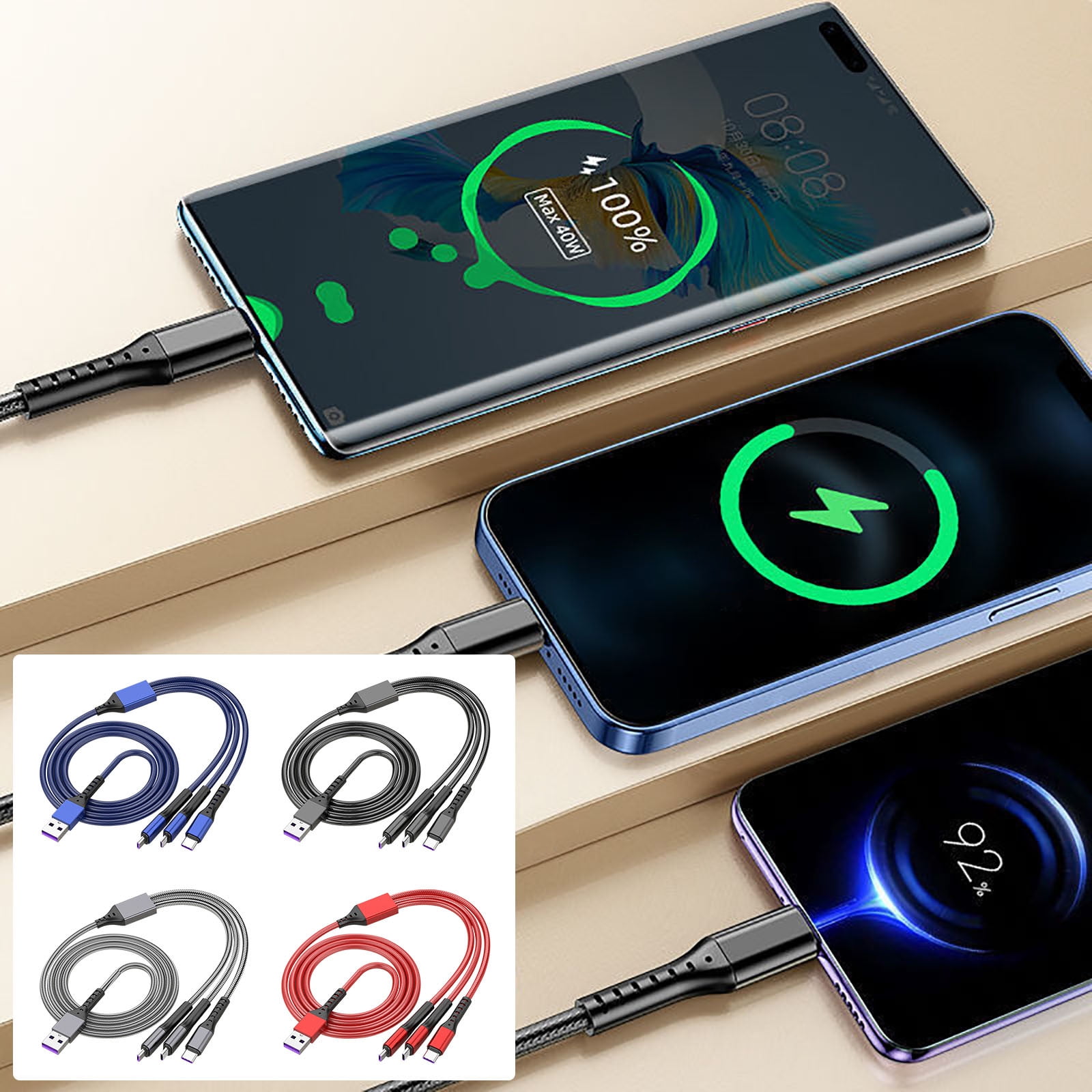 Super Fast Charging, One-touch Connectivity, Woven Wire Fishing Net ...