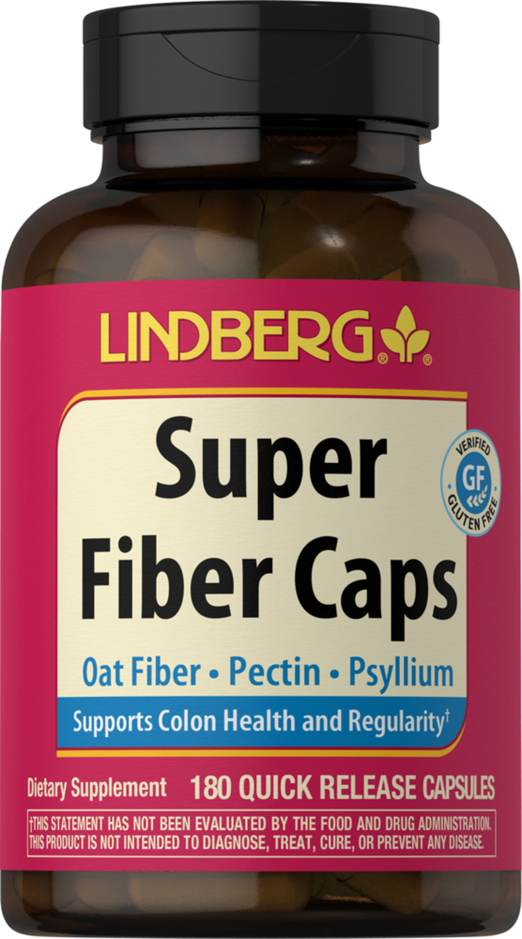 Super Fiber | 180 Capsules | Oat, Pectin, & Psyllium Supplement for Men ...