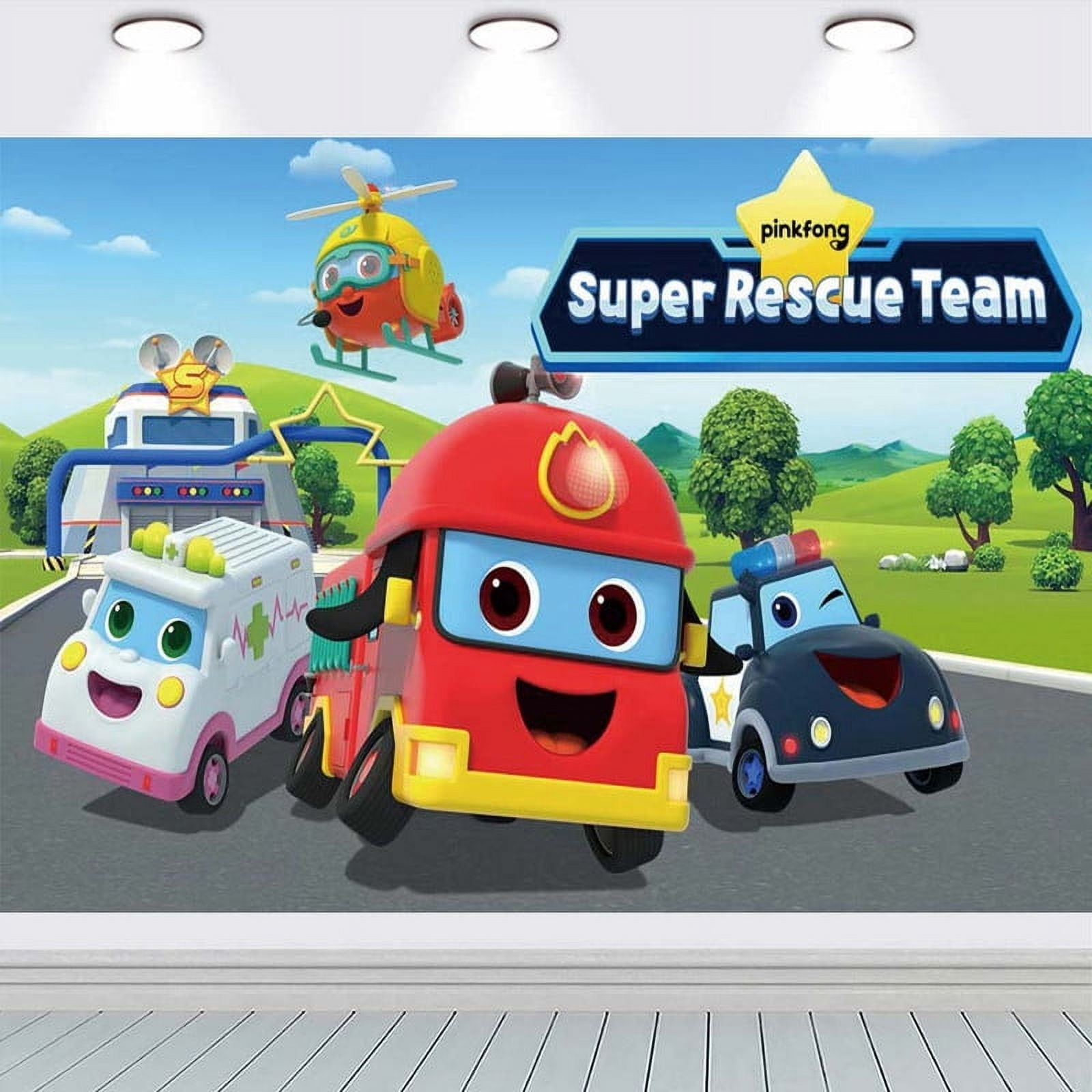 Super Firefighter Rescue team Party Supplies Backdrop Banner Poster ...