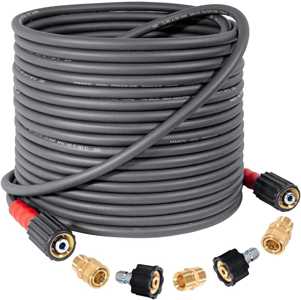 Flexzilla Pressure Washer Hose, 3/8 in. x 50 ft., 4200 PSI, Integrated ...