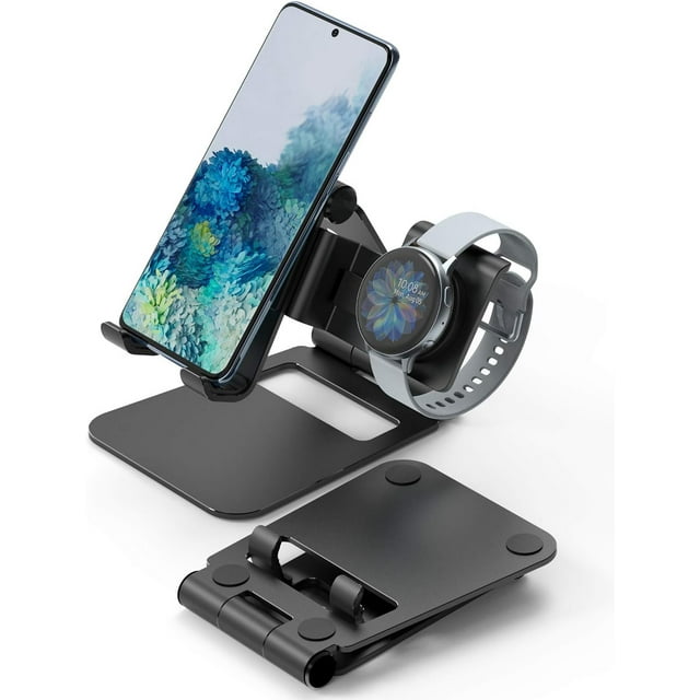Super Folding Stand, 2 In 1 Portable Smartphone & Smartwatch Stand ...