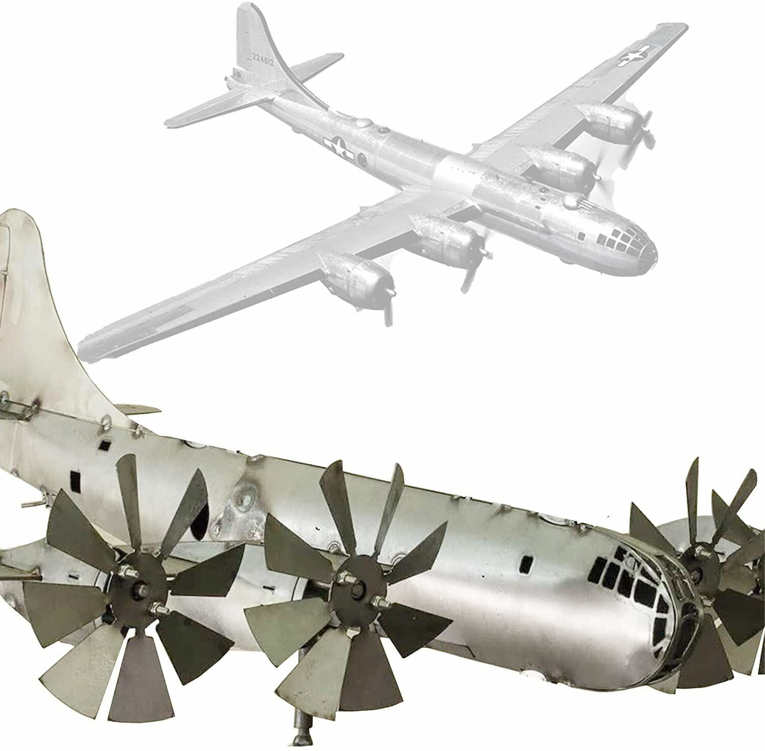 Super Fortress Aircraft Windmill Metal Wind Spinner Outdoor Yard Art ...