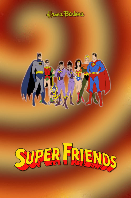 Super Friends 1975 Poster 24x36 - DC Comics Animated Heroes Justice ...