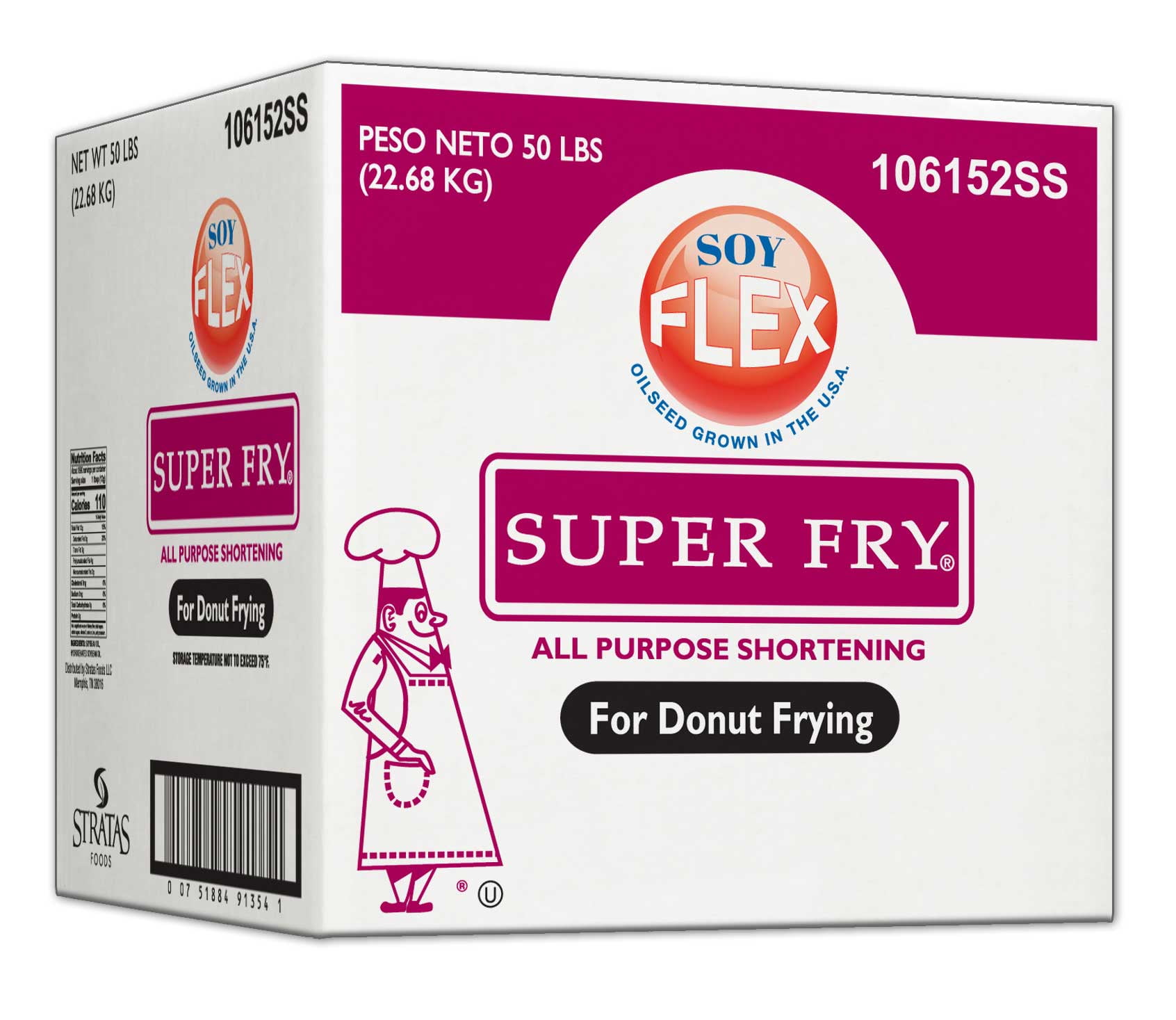 Super Fry Soy Flex Donut Fry Shortening, 50 Pound. - Walmart.com