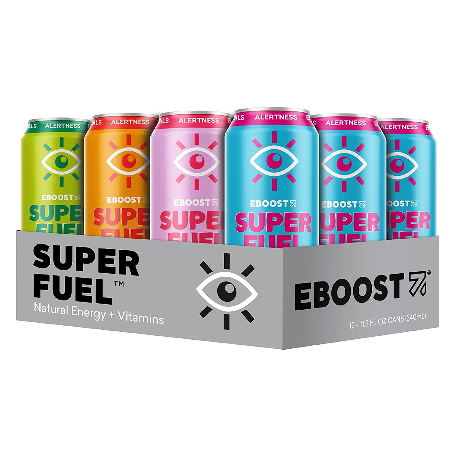 Super Fuel Natural Energy Drink - Variety Pack, 12 Pack - 3 X Orange ...